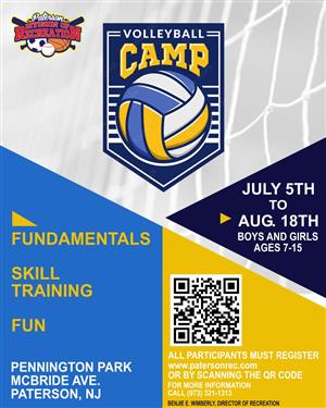 City of Paterson Parks & Recreation: Volleyball Summer Camp - Pennington
